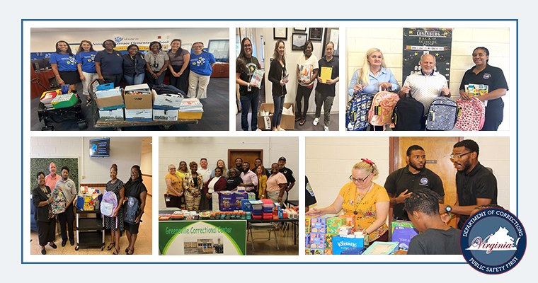 VADOC Facilities & District Offices Donate School Supplies Statewide ...